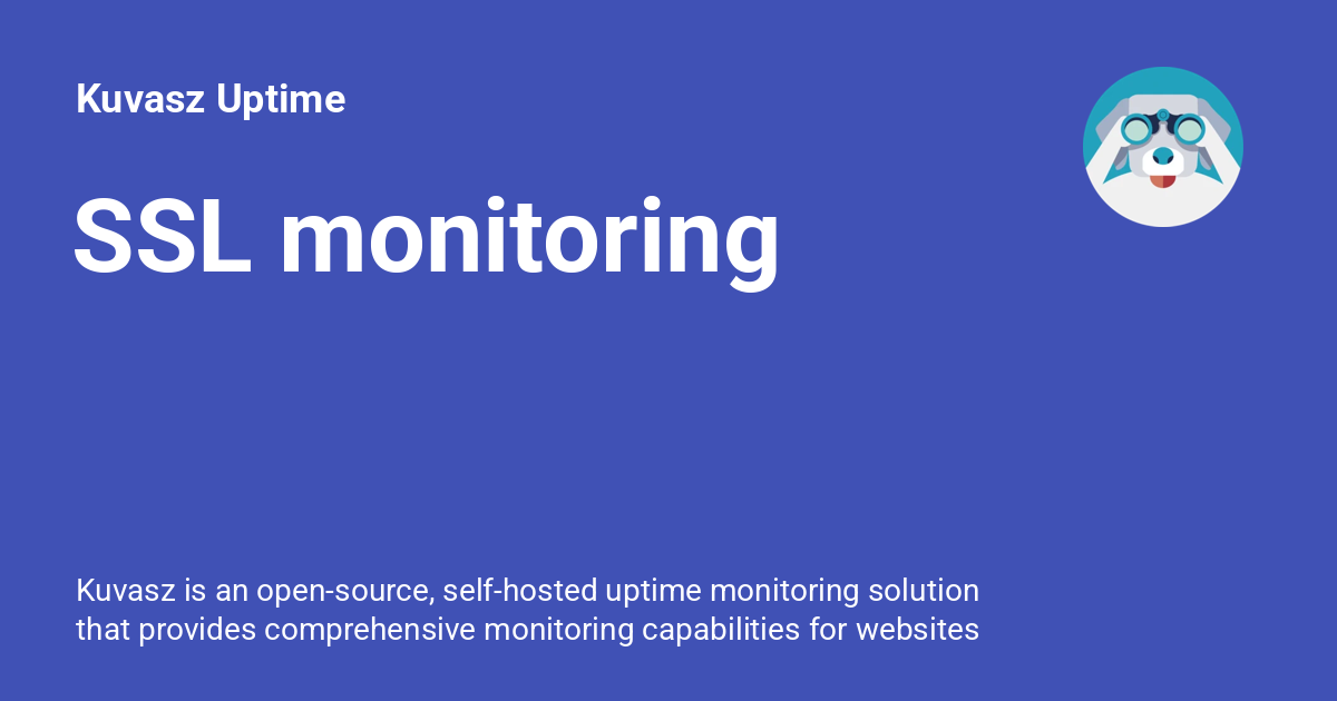 SSL monitoring - Kuvasz Uptime